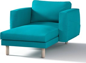 Potah na IKEA Norsborg šezlong s loketními opěrkami barva modrá látka pletený vzor