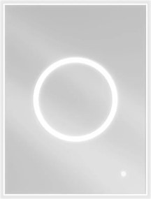 Mexen Koga, LED koupelnové zrcadlo s podsvícením 60 x 80 cm, 6000K, ochrana proti zamlžování, 9821-060-080-611-00