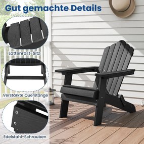 Costway Sada 2 židlí Adirondack skládací židle Adirondack odolná
