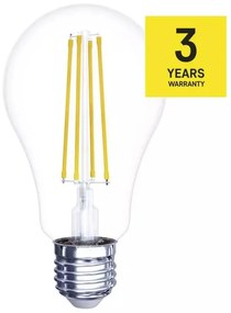 LED žárovka filament E27 11W, 1521lm, náhrada za 100W, teplá bílá 2700K