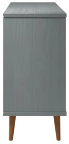 Příborník Molde - masivní borové dřevo - 113x40x80 cm | šedý