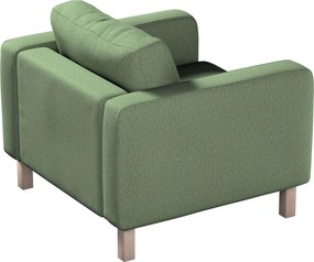 Potah na křeslo IKEA Karlstad, krátký barva zelená látka pletený vzor