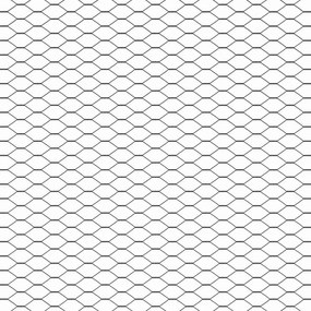 Hexagonální plot s podpěrou 50 x 1,5 m Ocel potažená PVC Šedá 3353283