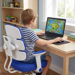 Dětská rostoucí židle Neoseat KIDDY THREE — látka, pratelný potah, tmavě modrá