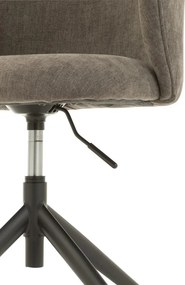 Šedá sametová jídelní točící židle Chair Turn Grey - 56*48*77cm