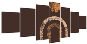 Obraz - Oranžové oblouky N⁰1 (210x100 cm)