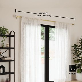 Ocelová roztažitelná garnýž 107 - 305 cm Pleat – Umbra