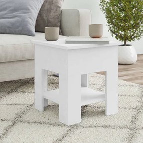 Konferenční stolek bílý 40 x 40 x 42 cm kompozitní dřevo - Default Title