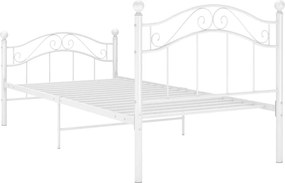 Rám postele bílý kov 100 x 200 cm 324992