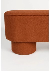 Lavice z textilie bouclé v cihlové barvě Marcos – White Label
