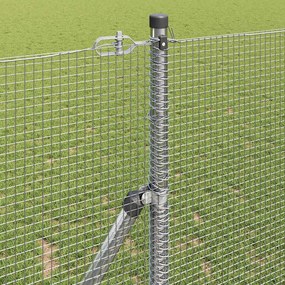 Zemní upevnění svařované drátěné ploty 10 x 1,2 m Stříbrná 3351575