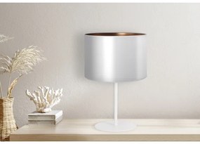 Duolla - Stolní lampa CANNES 1xE14/15W/230V pr. 20 cm stříbrná/měděná/bílá