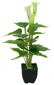 Umělá květina - Mini kala, bílá, 43 cm
