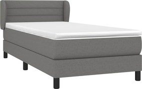 Box spring postel s matrací tmavě šedá 80 x 200 cm textil 3126278