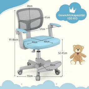 Costway Dětská psací židle s 41-52 cm výškově nastavitelný sedák