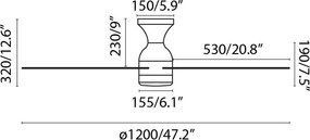 FARO 33756 FRASER M LED, bílá, stropní ventilátor - FARO