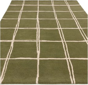 Zelený ručně tkaný vlněný koberec 200x290 cm – Asiatic Carpets