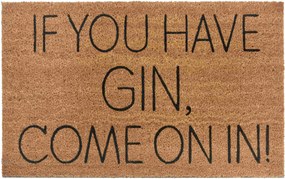 Hanse Home, Rohožka If you have gin, come on in 105661 - na ven i na doma, 45x75, hnědá, chodba / předsíň