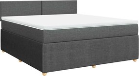 Box spring postel s matrací tmavě šedá 180x200 cm textil 3289829