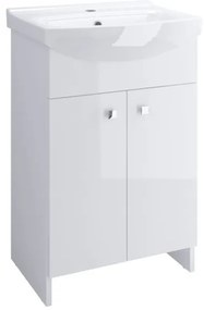 Cersanit Cersania + Sati, umyvadlová skříňka Sati + umyvadlo Cersania 60cm, bílá, S567-006-DSM