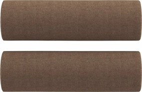 2dílná sedací souprava s polštáři hnědá textil 3201619