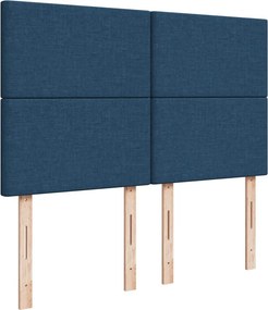 Box spring postel s matrací modrá 140x200 cm textil 3291690
