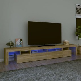 TV skříňka s LED osvětlením dub sonoma 260x36,5x40 cm 3152780