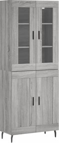 Skříň highboard šedá sonoma 69,5 x 34 x 180 cm kompozitní dřevo 3198359