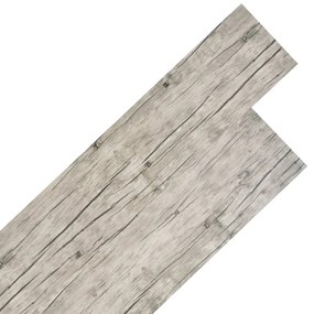 Nesamolepicí PVC podlahová prkna 4,46 m² 3 mm světle šedá