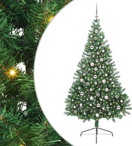Umělý osvětlený vánoční stromeček Zelená 240 cm PVC 3397039