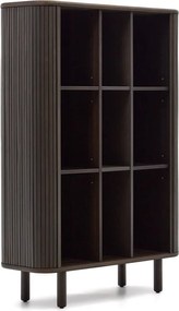 Tmavě hnědá skříňka v dekoru jasanu s posuvnými dveřmi 110x160x40 cm Mailen – Kave Home