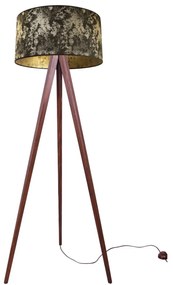Podlahová lampa WERONA, 1x textilní stínítko se vzorem (výběr ze 6 barev), (výběr ze 6 barev konstrukce)