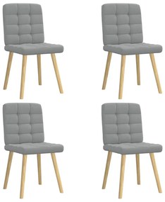 Jídelní židle 4 ks světle šedé textil 3315191