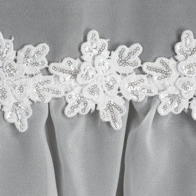 KRÁTKÁ VÁNOČNÍ ZÁCLONA NA PÁSCE FLAKE 150X40 CM BÍLÁ