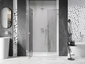 Mexen Lunar L, Otočné levé sprchové dveře 120 cm, čiré sklo, chromový profil, 834SL-120-050-01-00-L