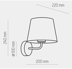 Nástěnná lampa MAJA 1xE27/15W/230V šedá