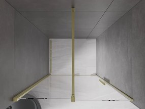 Mexen Velar posuvné sprchové dveře 110 cm, transparentní, zlaté kartáčované - 871-110-000-01-55