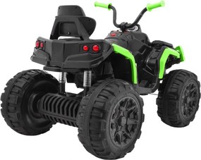 Ramiz Dětská čtyřkolka ATV na baterie černo-zelená + EVA kola + MP3 rádio + LED + pomalý start