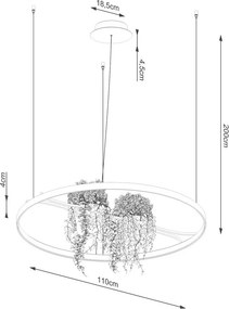 Černé hliníkové LED závěsné svítidlo ø 110 cm RIO – Thoro