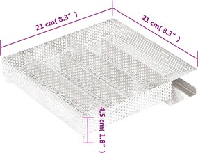 Generátor studeného kouře 5komorový 21 cm nerezová ocel 30253