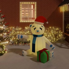 Vánoční nafukovací medvěd s LED diodami 180 cm