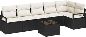 Set pohovek 7 ks Černá polyratan 3346407