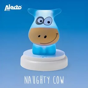 Alecto NAUGHTY COW modrá kráva / Dětské noční světlo / LED / 3x AA bat