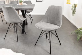 Designová jídelní židle Scandinavia šedá cord
