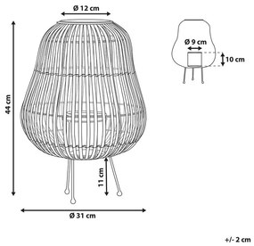 Lucerna  světle hnědá 44 cm BERKNER Beliani