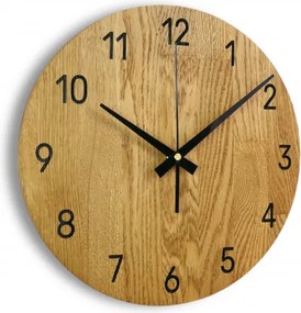 Minimalistické dubové nástěnné hodiny, tichý quartzový pohon, moderní dekorace I SENTOP MAS002-akcia20