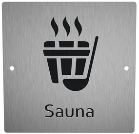 Nerezový piktogram SAUNA 1b Rozměr: 10 x 10 cm