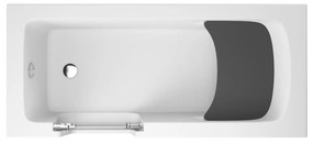 Vana s dvířky Polimat VOVO 180x80 s černým čelním krycím panelem + vanový sifon s výpustí Click-Clack