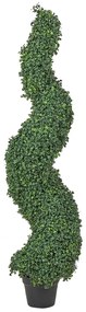 Umělá rostlina v květináči 120 cm BOXWOOD SPIRAL TREE Beliani