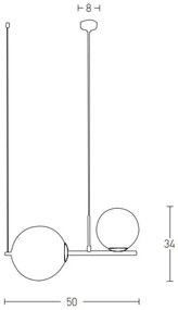 Zambelis 1997 - Lustr na lanku 2xE27/15W/230V zlatá